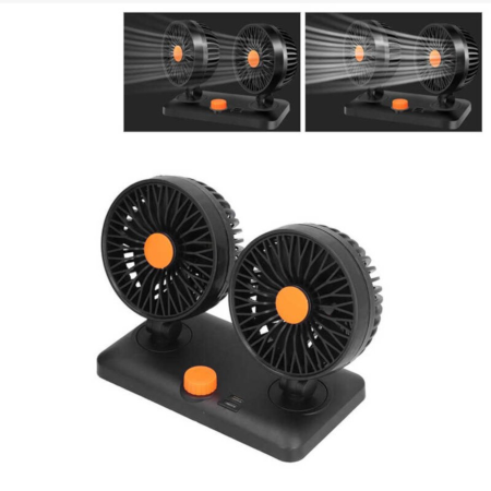 COOLING FAN 360 DEGREE ADJUSTABLE WITH DUAL HEAD USB – ShedAutos.PK
